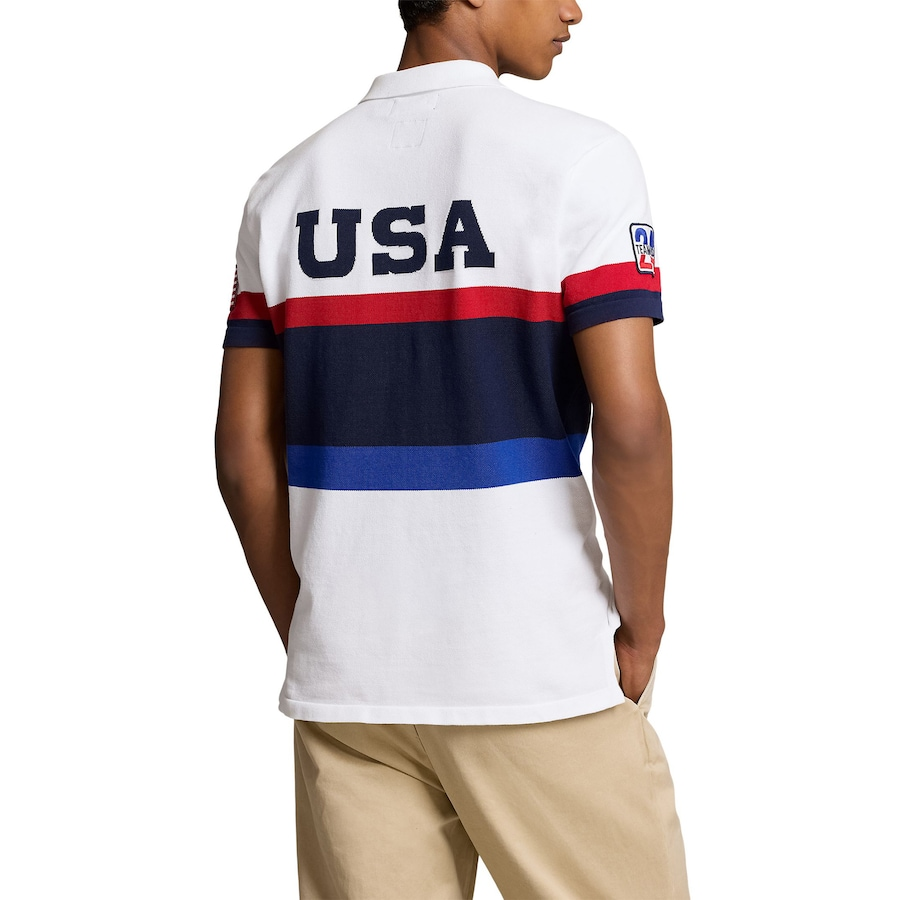 Men's Polo Ralph Lauren White Team USA 2024 Summer Olympics Closing Ce ...